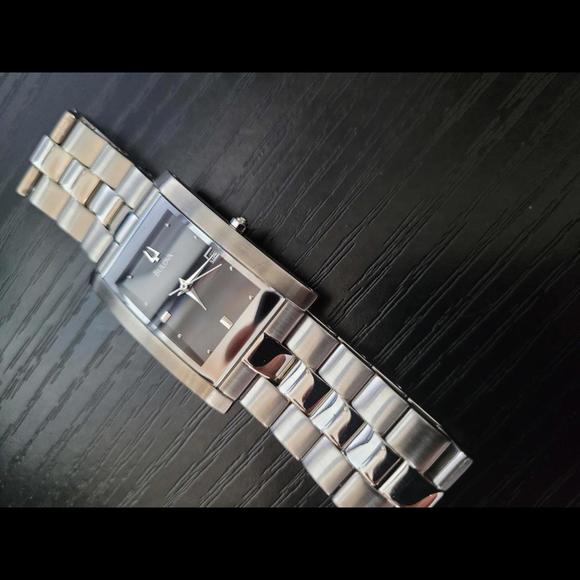 Bulova | Accessories | Rare Bulova 96b59 Tank Quartz Dress Unisex Watch ...
